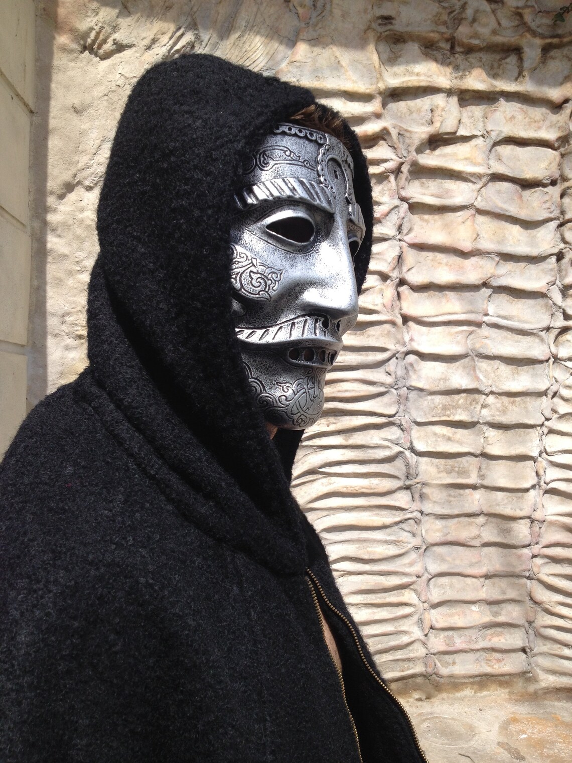 Silver Baron Mask: Gothic Dark Ages Battle Mask for LARP Cosplay - Etsy