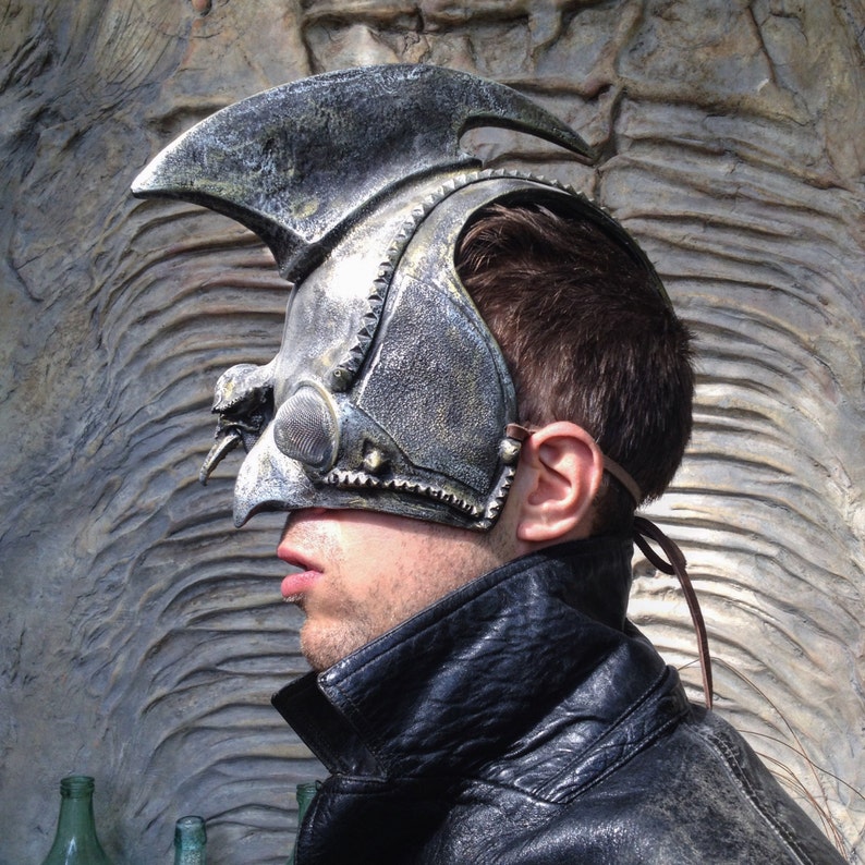 Steampunk Skull Mask: Metallic Studded Masquerade, Mad Max Style - Etsy