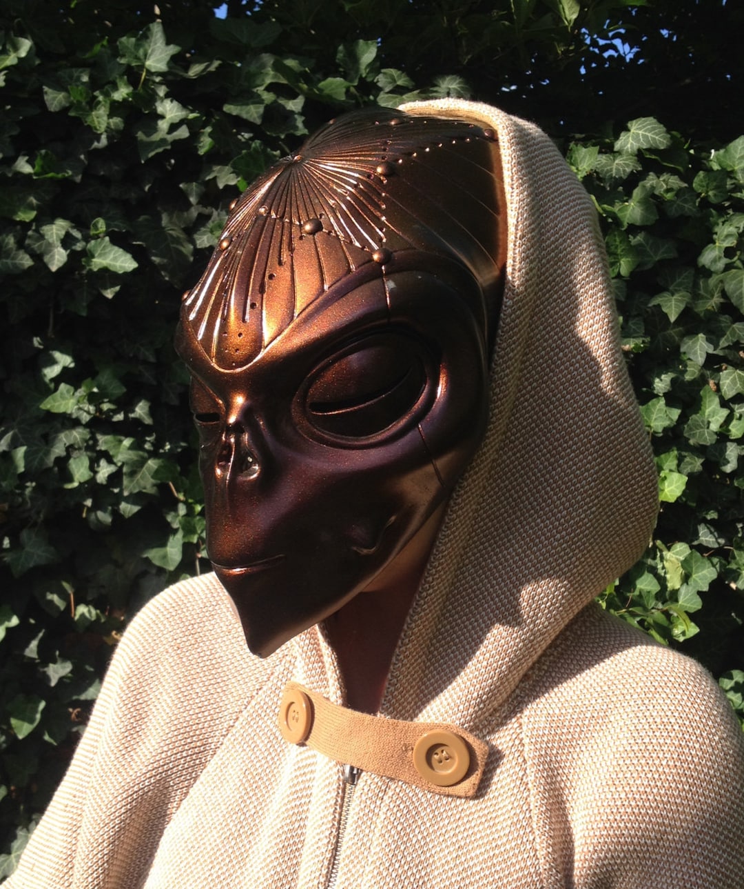 Aliens Masks Set - Bronze and Silver Mask, Masquerade Mask, Burning Man ...