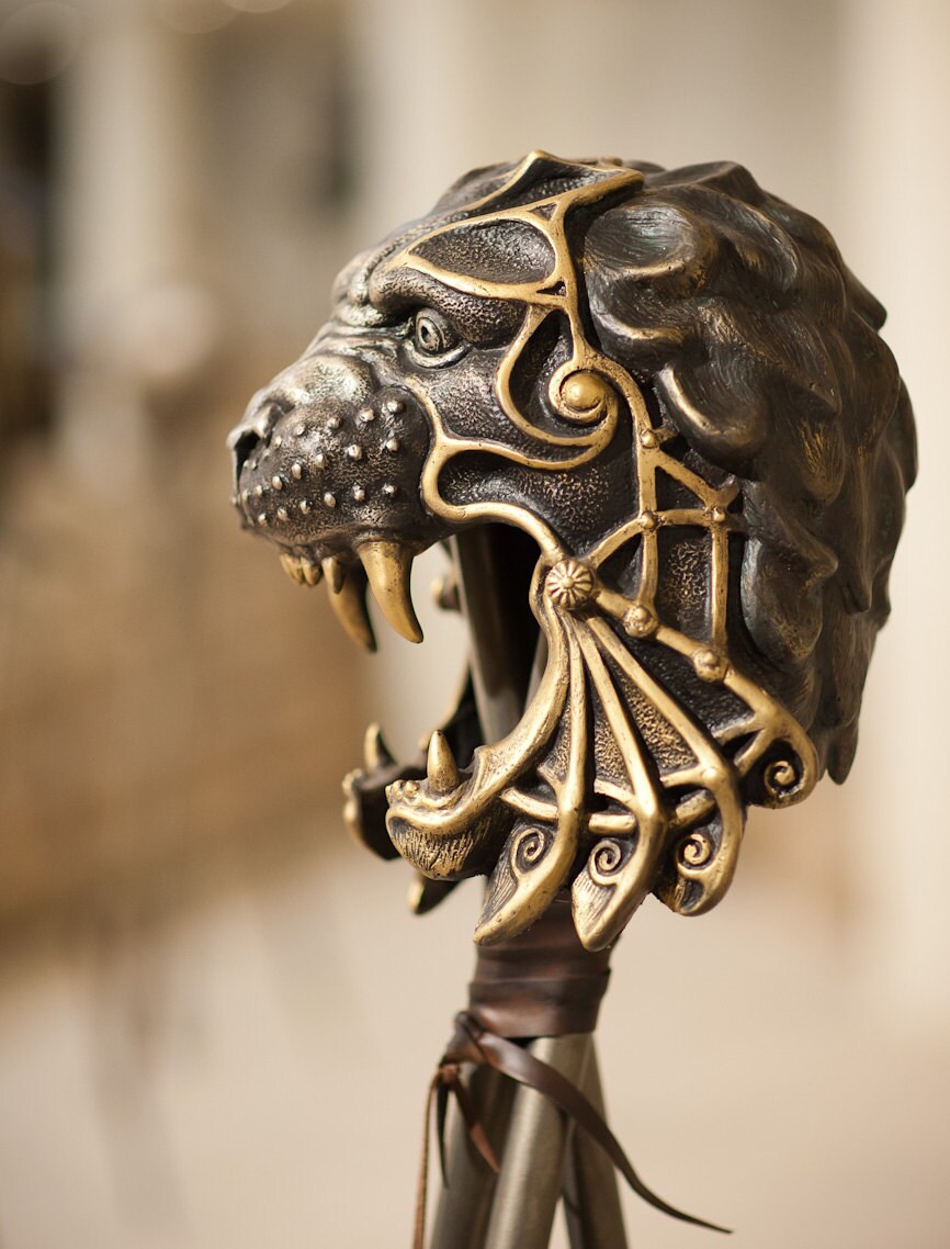 Lion Gladiator Mask: Animal Masquerade Helmet, Larp Costume - Etsy