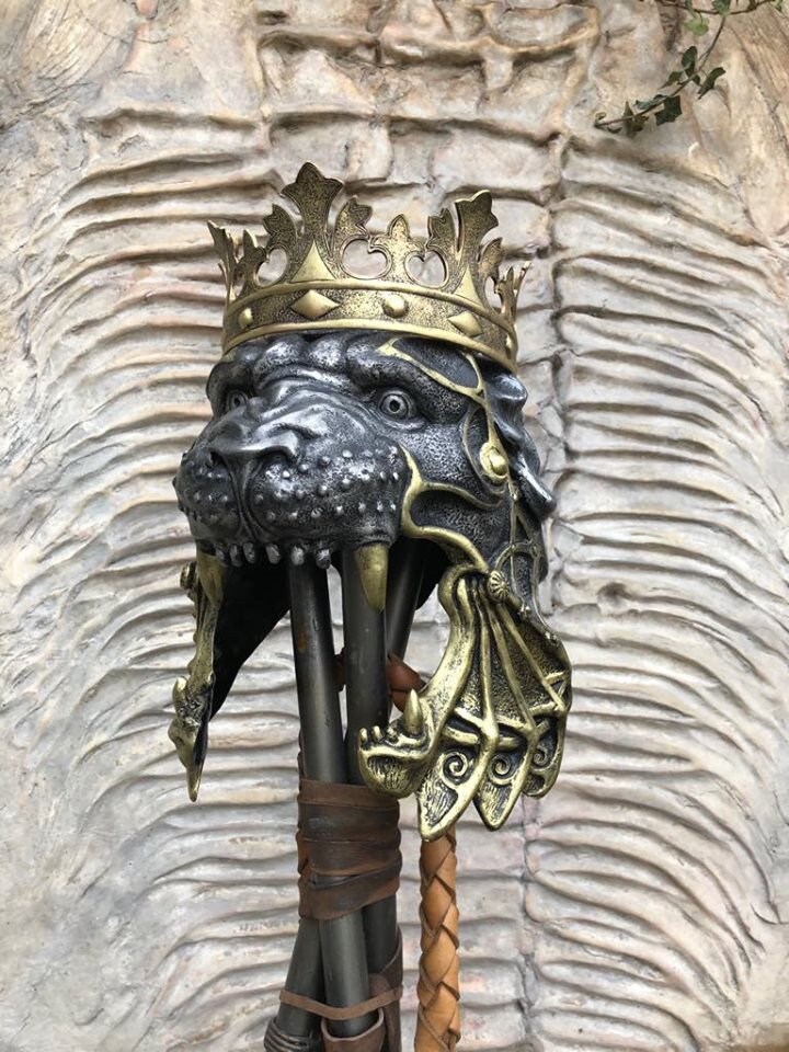 Lion Head King Helmet: Fiberglass Royal Crown, Medieval LARP Armor - Etsy