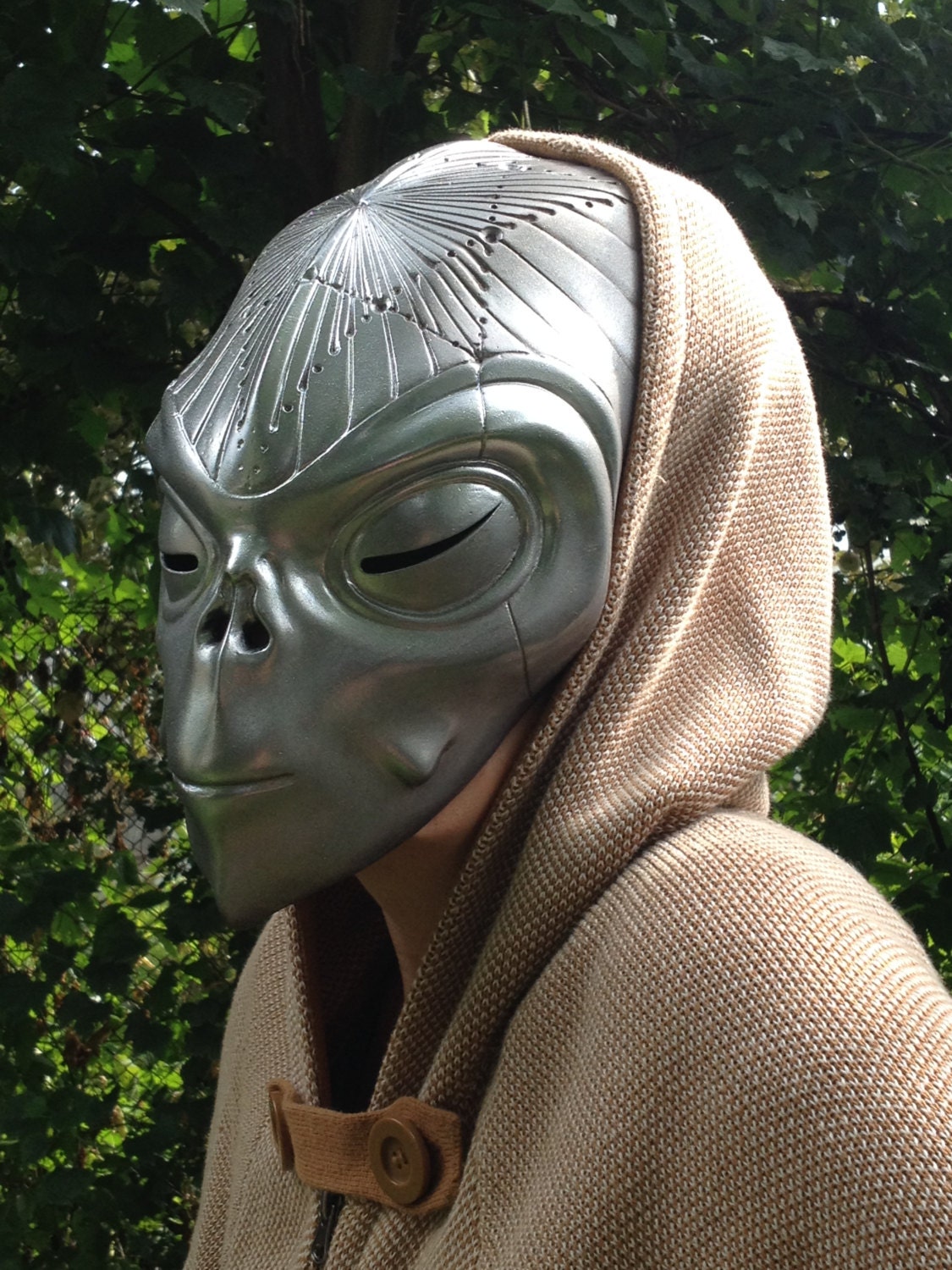 Alien Mask Halloween Mask Masquerade Mask Futuristic | Etsy