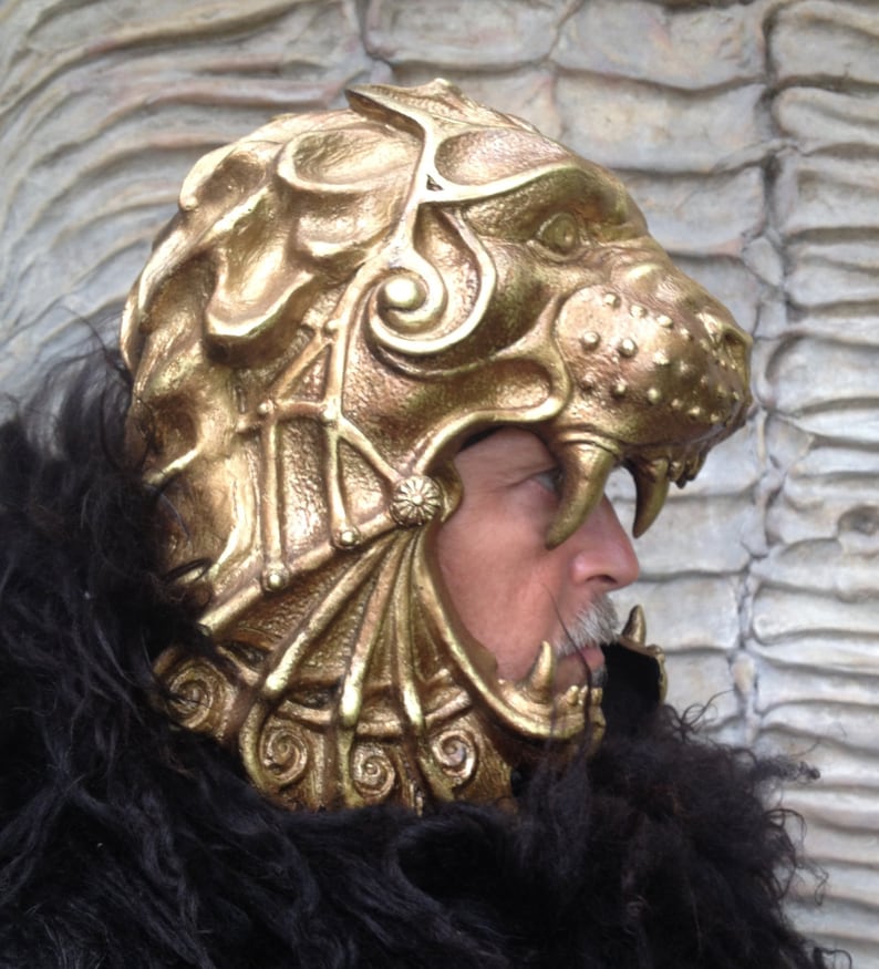 Golden Lion Gladiator Mask: Ancient Roman Armor, Masquerade Mask - Etsy