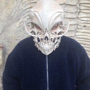 Alien Mask, Carnival Costume, Skull Mask, Invader Mask, Galactic Skull ...
