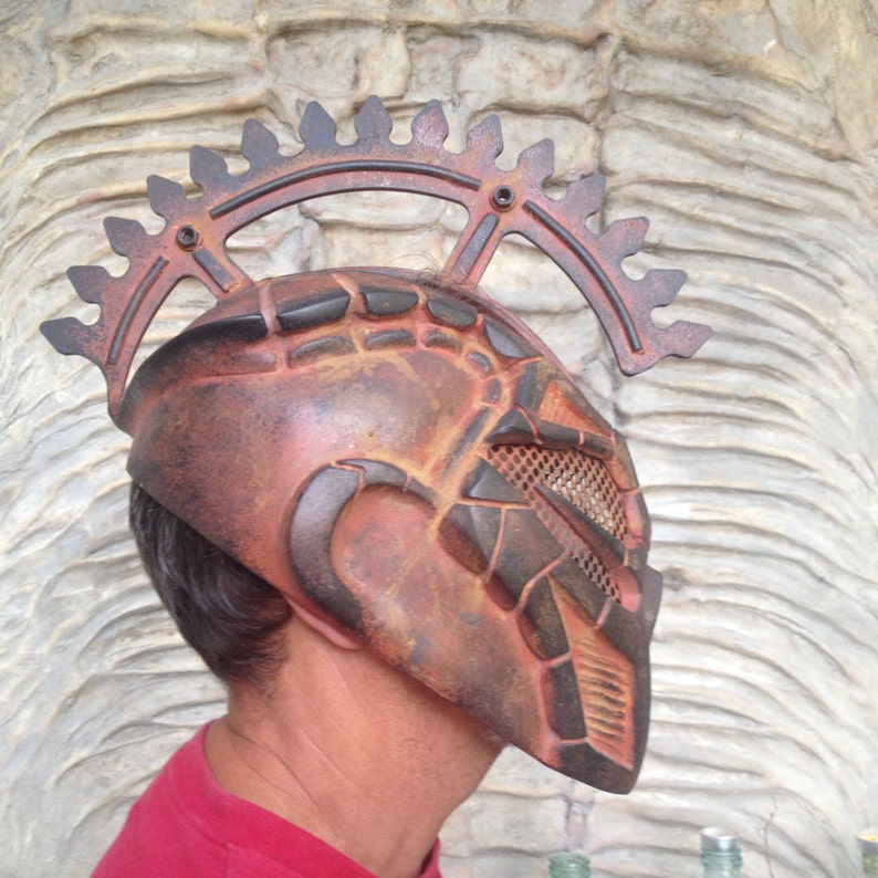 Cyberpunk Helmet Mask Armor Larp Rust Steampunk Helmet - Etsy