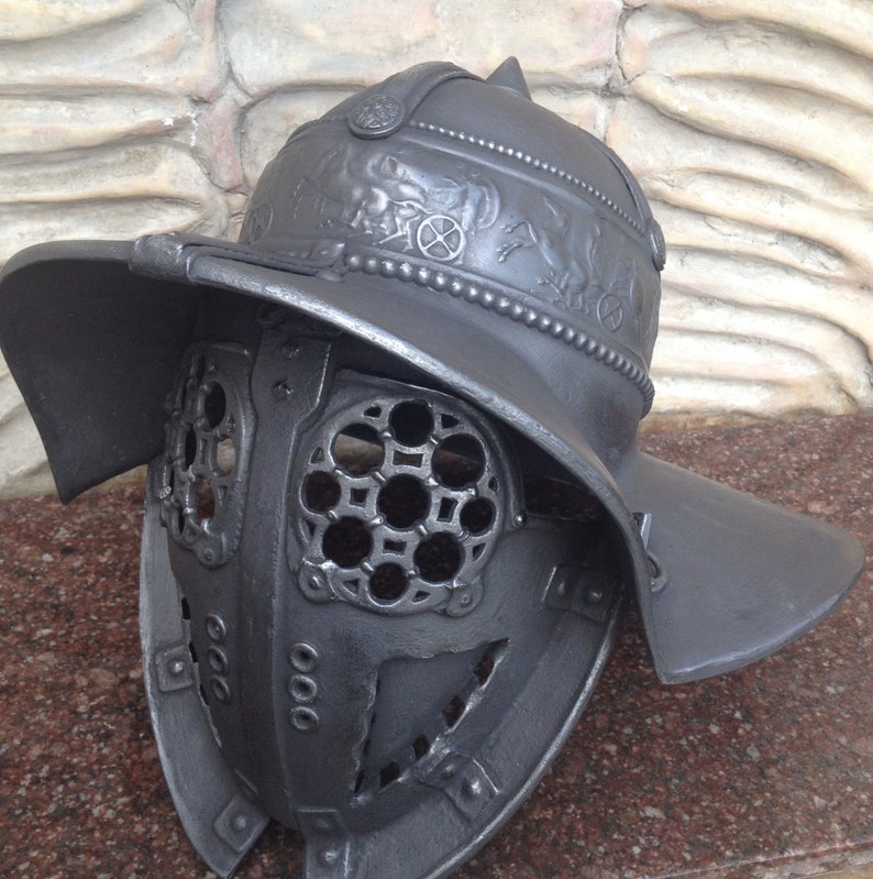 Capacete de Gladiador: Réplica da Roma Antiga, Capacete de Larp ...