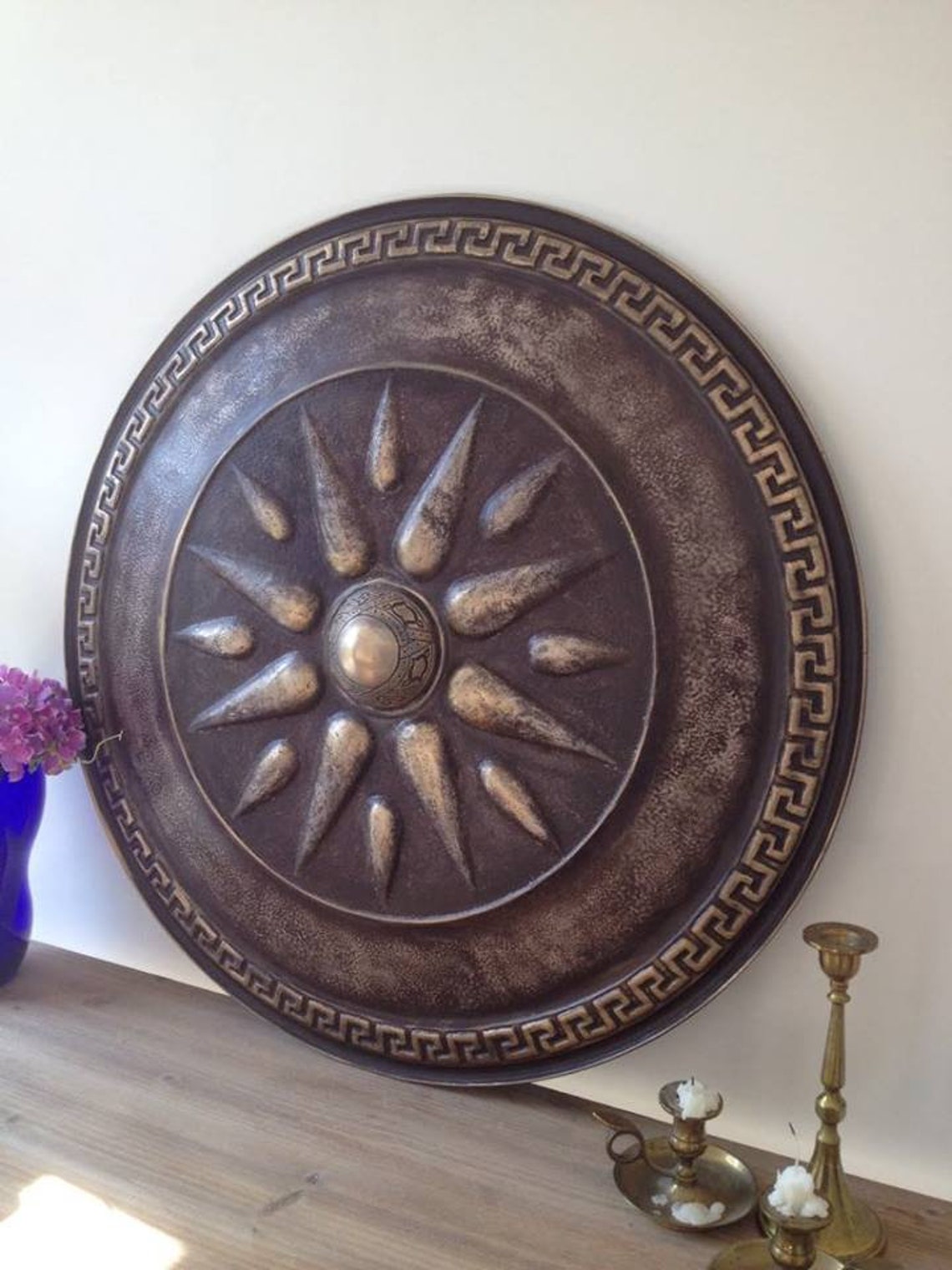Ancient Wall Decor Shield Alexander Greek Shield Bronze | Etsy