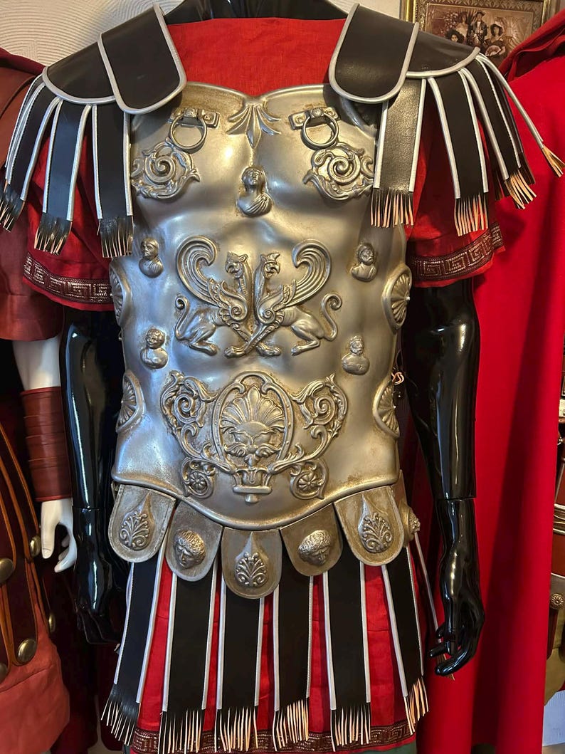 Roman Emperor Armor Replica | Fiberglass Cuirass With Leather | LARP ...