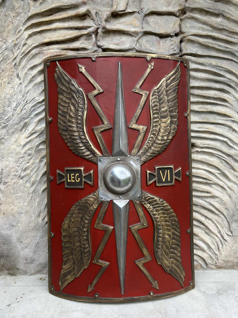 Roman Legionary Scutum Shield, Fiberglass Replica, Ancient Roman Armor ...
