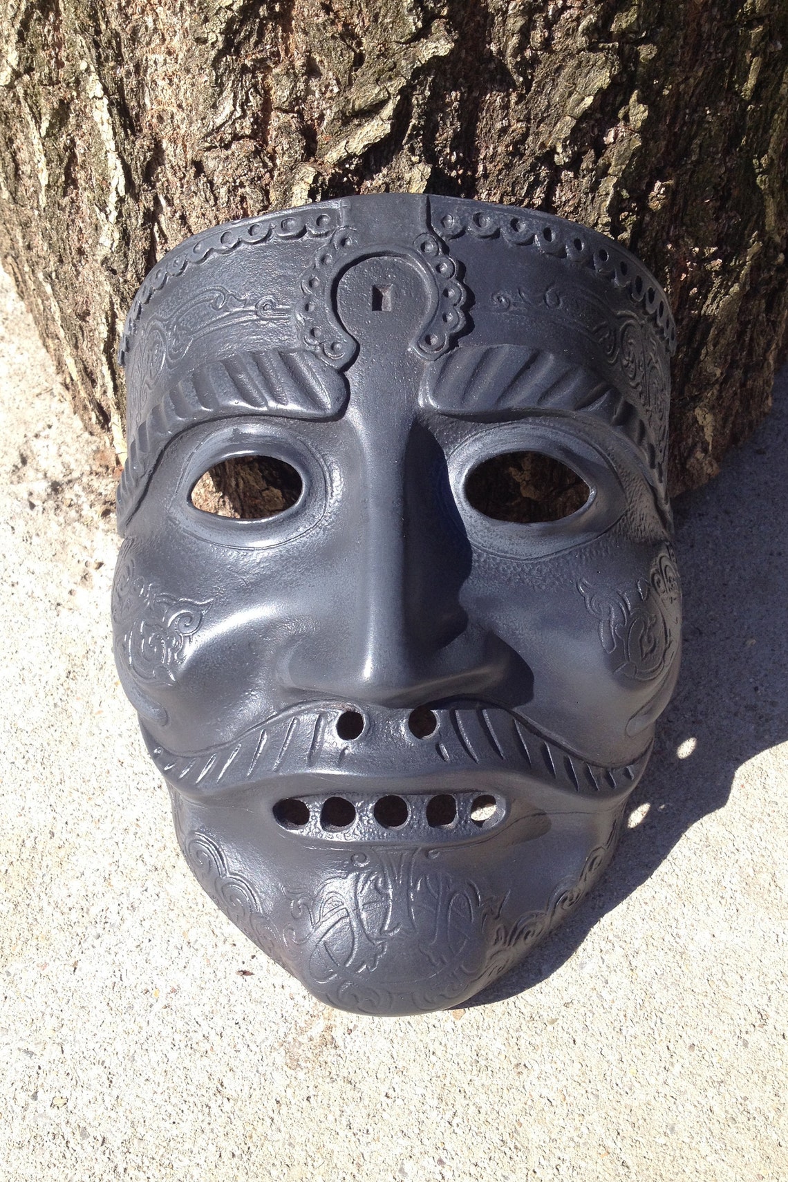 Black Mask Men's Masks Gothic Mask Halloween Accessory | Etsy