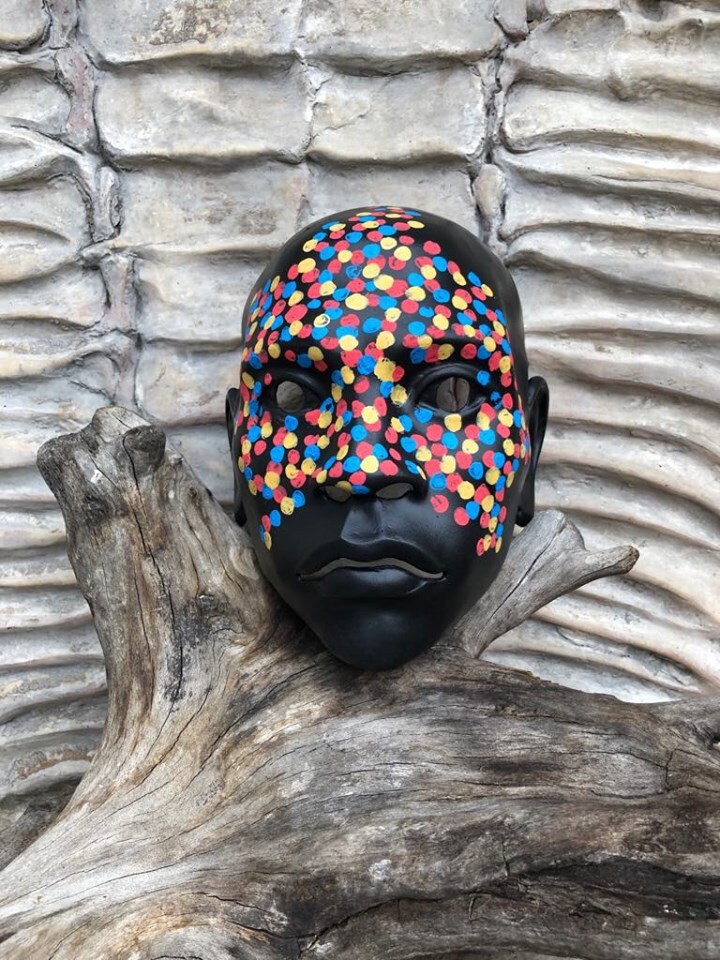 Masquerade Mask, Burning Man Costume, Shaman Headdress Warrior Costume ...