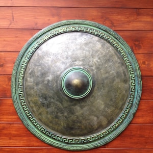 Replica Greek Shield Larp Shield Ancient Warrior Shield Metal Sculpture ...