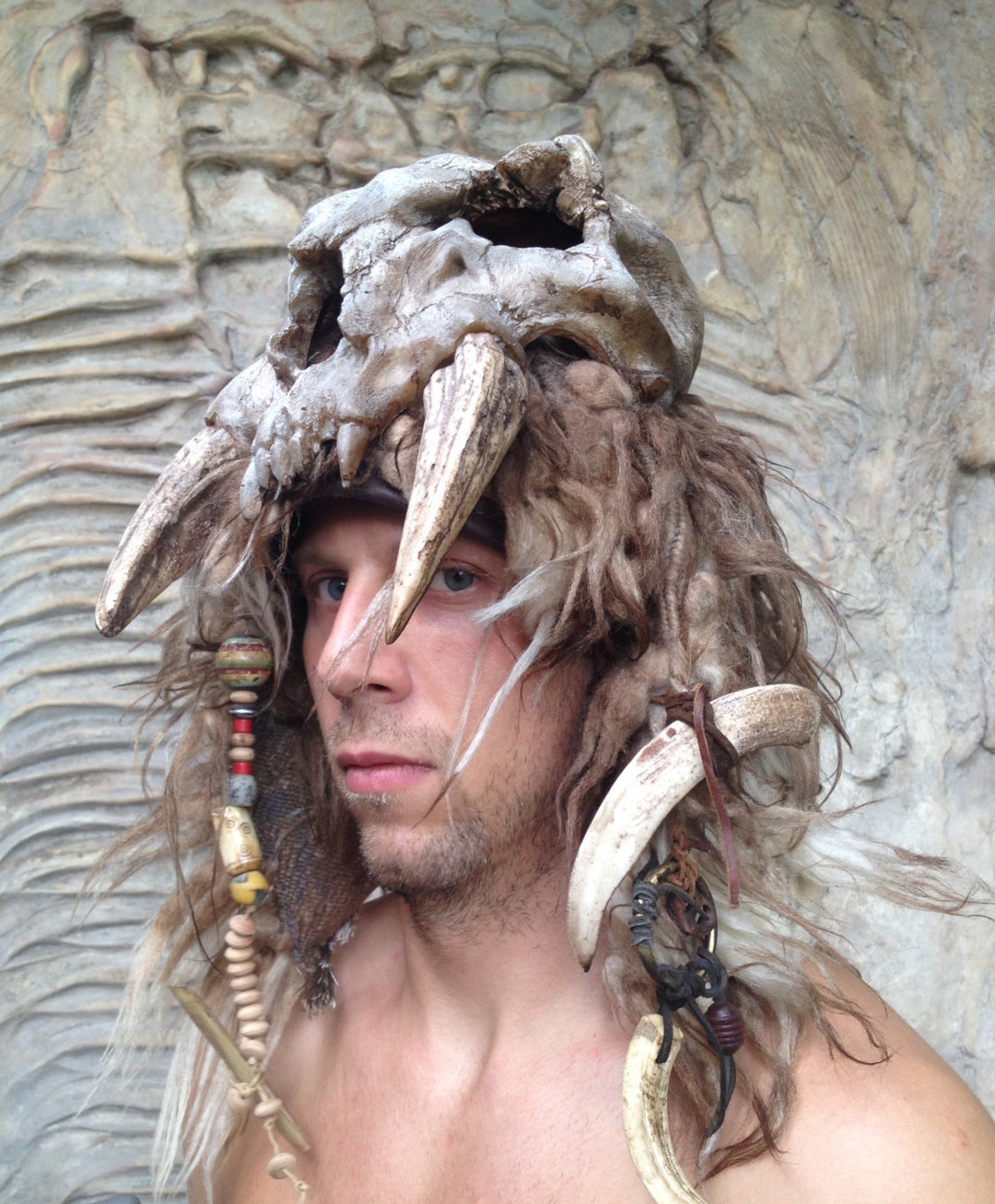 Barbarian Skull Mask: Cosplay Shamanistic Helmet - Etsy