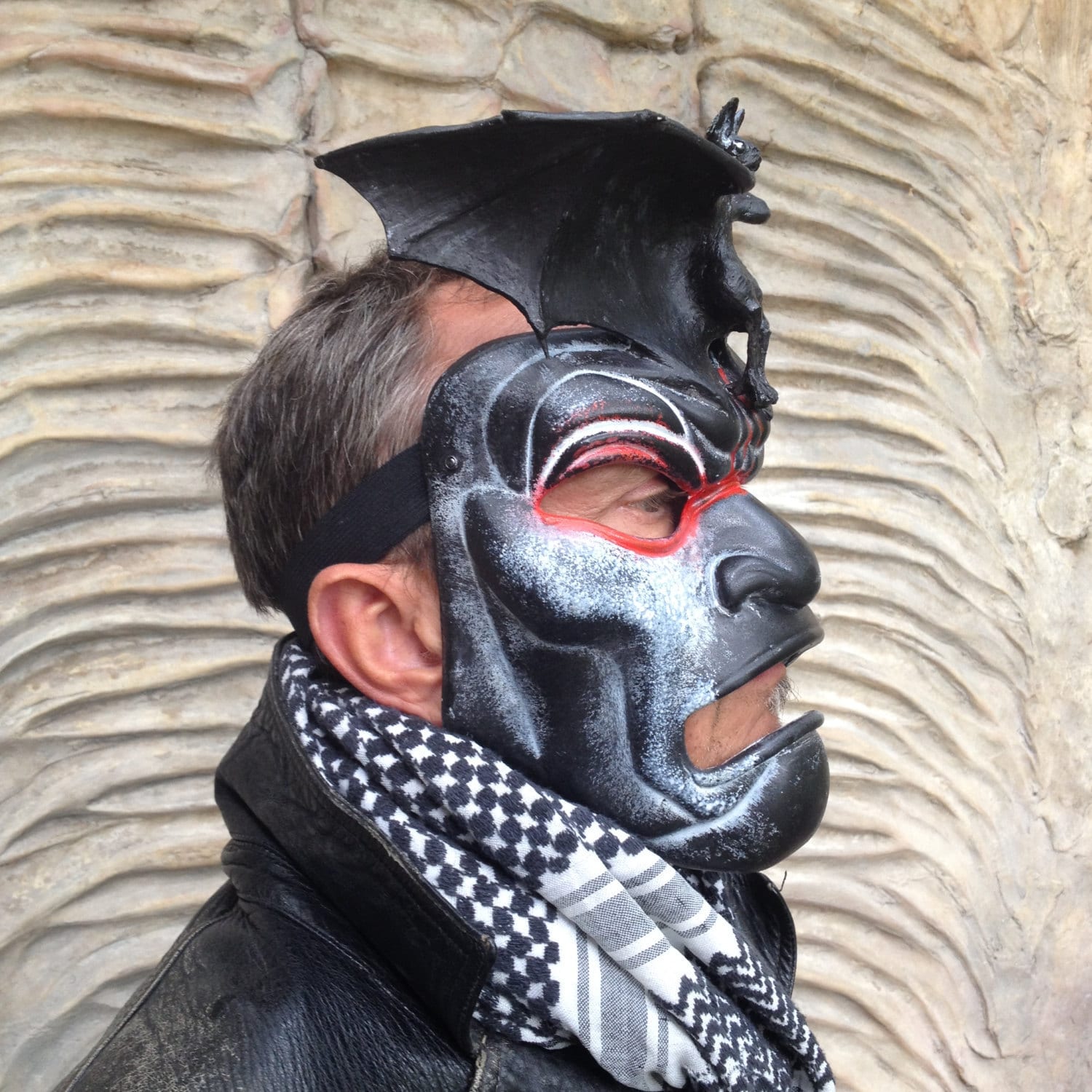 Demon Mask Halloween Mask Black Mask Halloween Costume | Etsy