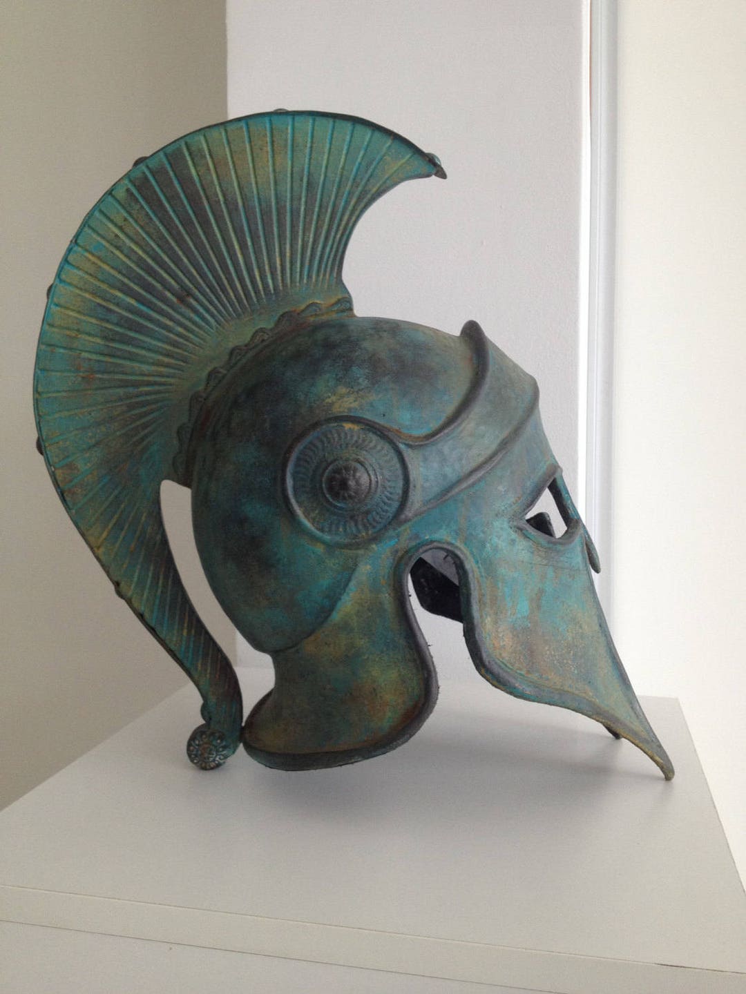 Handmade Corinthian Helmet: Ancient Greek Armor, Larp Cosplay Mask - Etsy