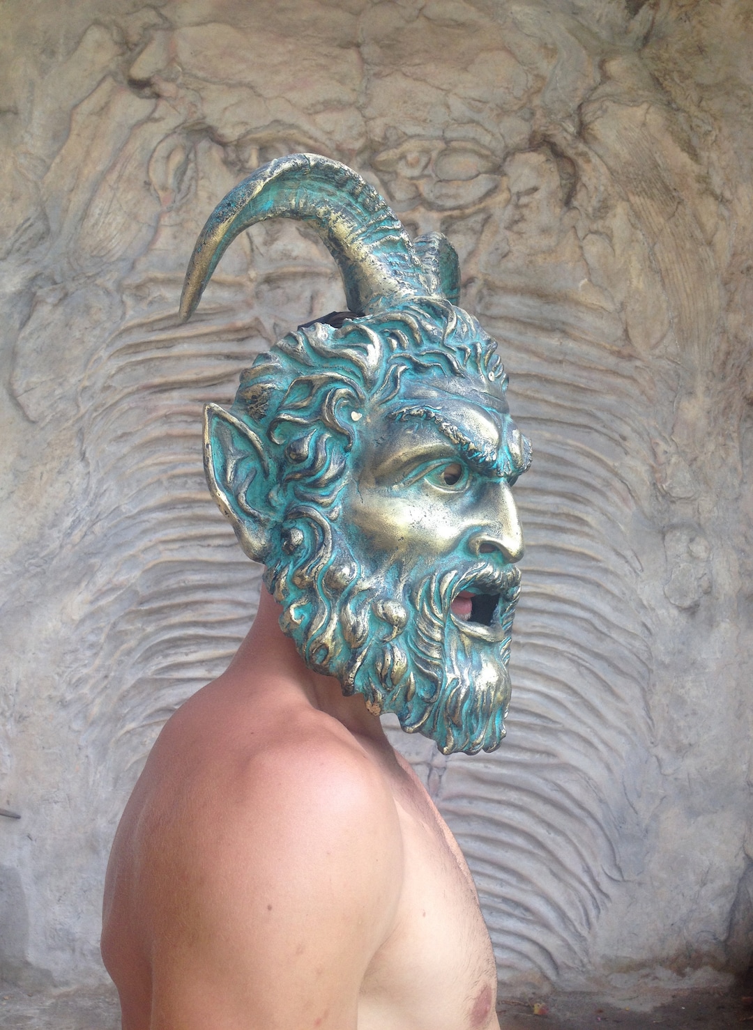 Ancient Mask, Mask for Men,cosplay Costume, Mask With Horns ...