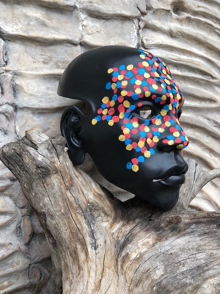 Masquerade Mask, Burning Man Costume, Shaman Headdress Warrior Costume ...