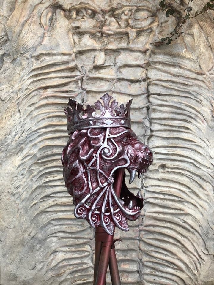 Red Royal Helmet Larp Helmet Larp Mask Paint Helmet Mask | Etsy