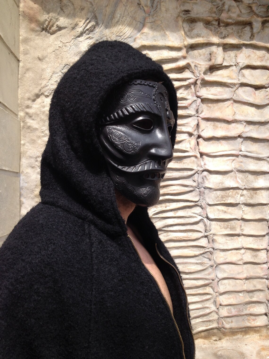 Black Mask Men's Masks Gothic Mask Halloween Accessory | Etsy