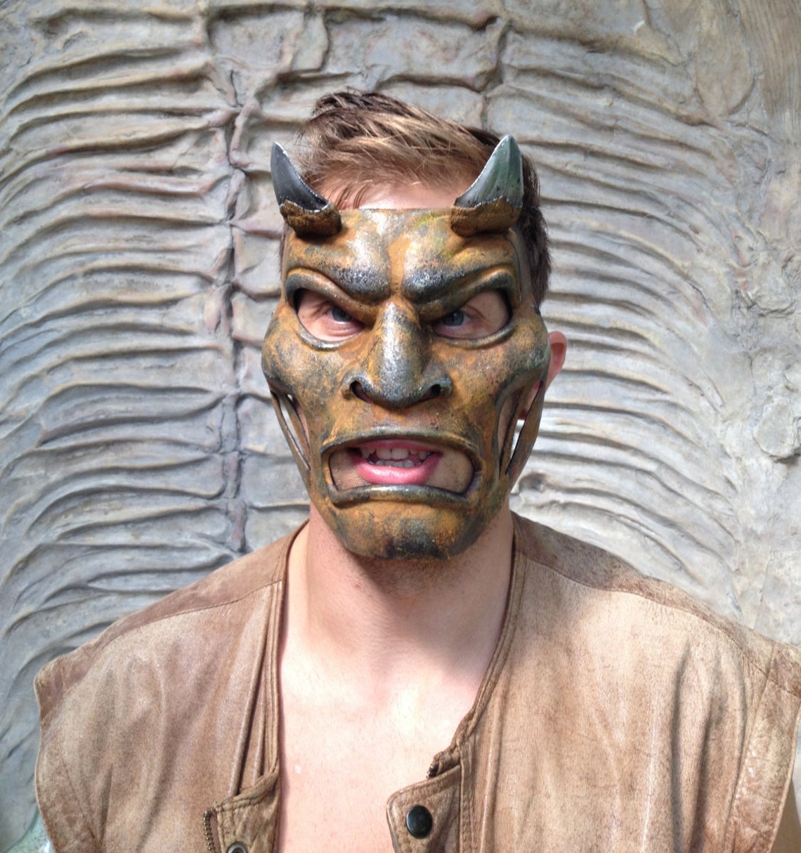 Mask Devil Face Devil Demon Mask Halloween Mask Rusty Mask - Etsy