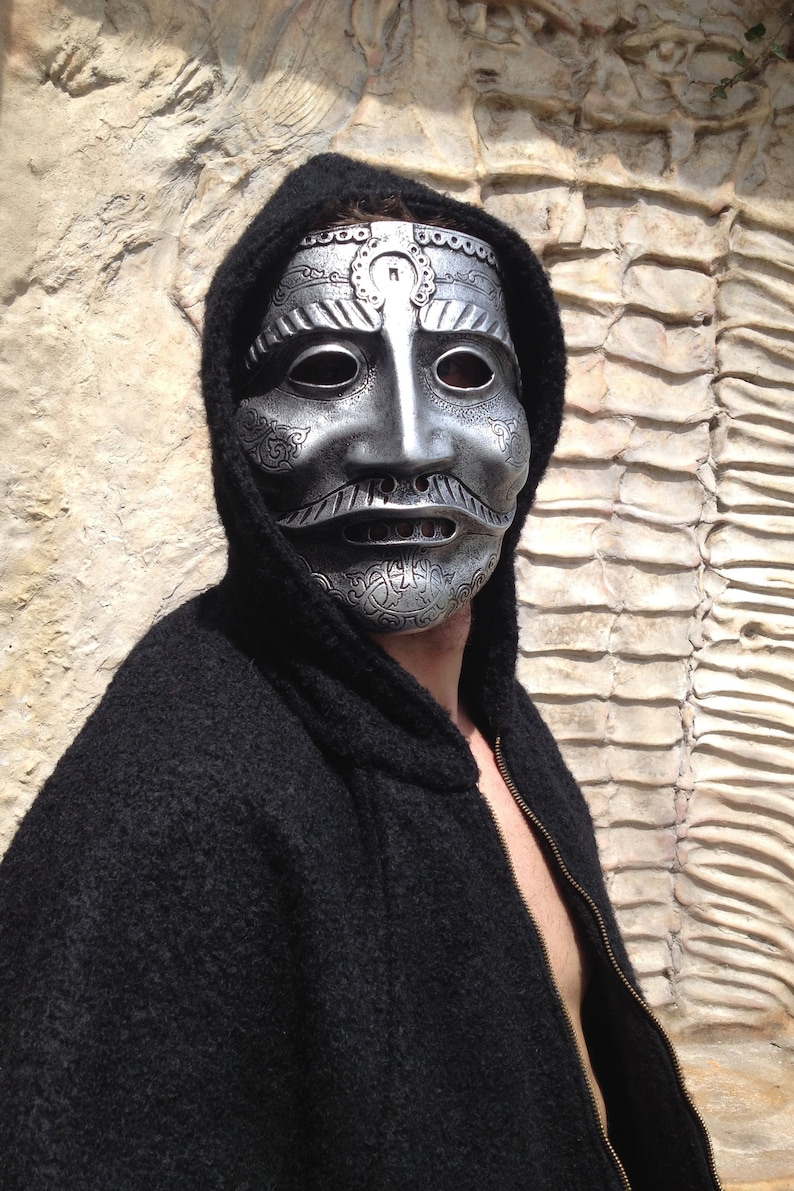 Baron Mask Gothic Mask Silver Mask Dark Ages Battle Mask - Etsy