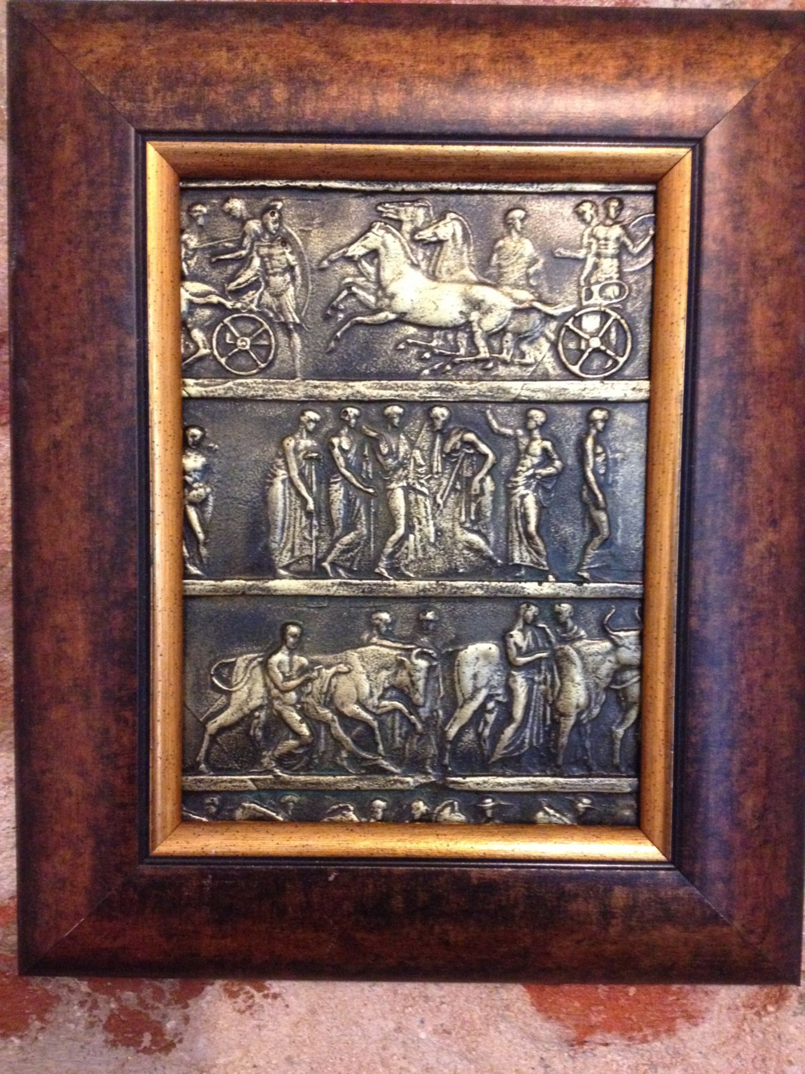 Bronze Bas Relief: Ancient Frieze Metal Wall Sculpture - Etsy