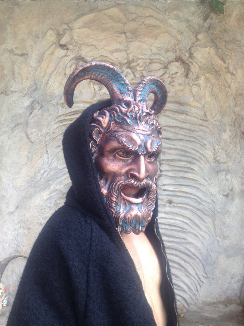 Demon Mask Halloween Mask Satir Mask for Men Mask With | Etsy