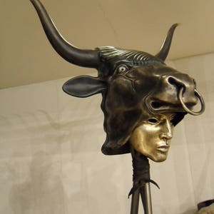 Animal Masquerade Mask, Ancient Greek Helmet, Greek Minotaurs Sclupture ...