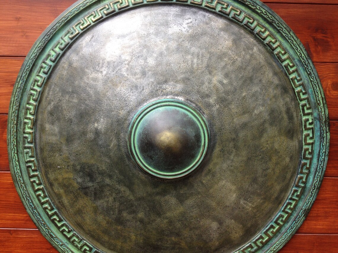 Replica Greek Shield: Bronze Metal Sculpture, Ancient Warrior Armor - Etsy