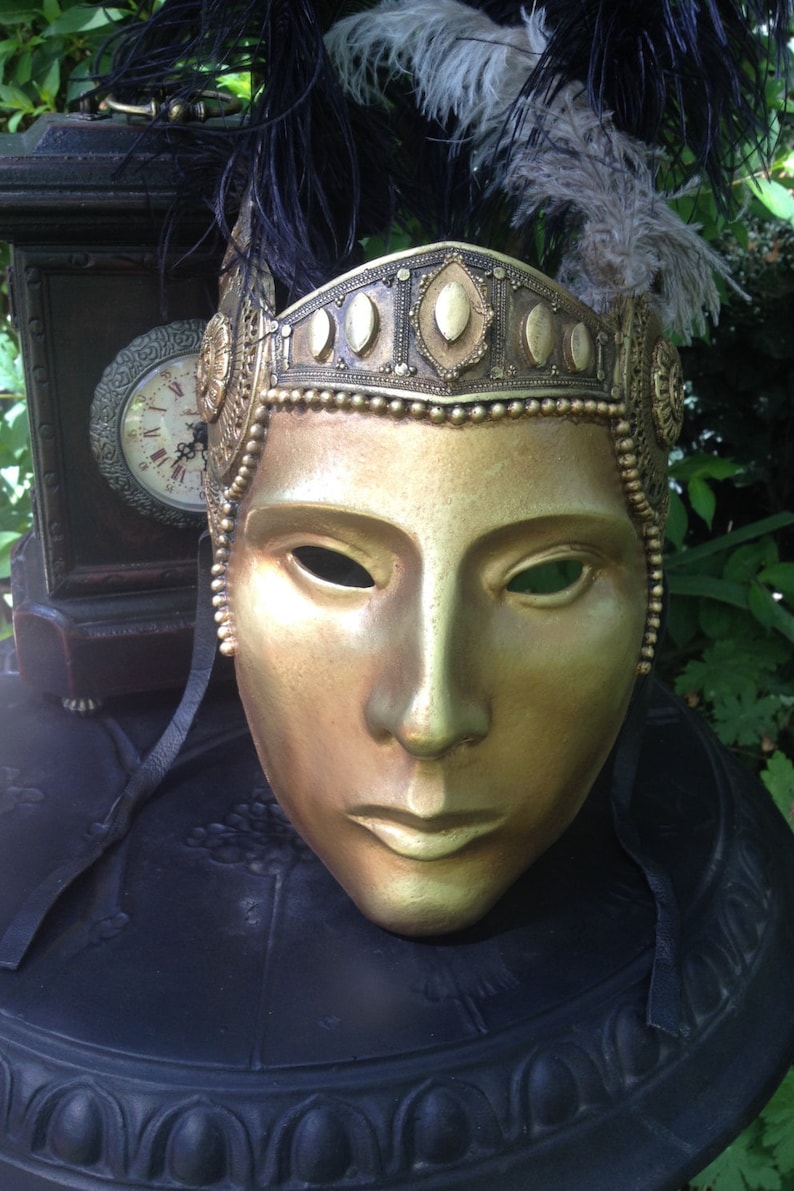 Ancient Roman Mask: Gold Masquerade Mask, Larp Armor - Etsy UK