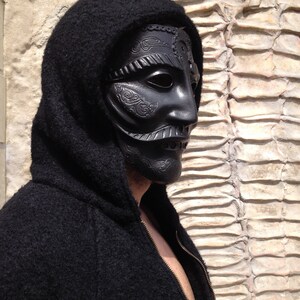 Black Mask, Men's Masks, Gothic Mask, Halloween Accessory, Black Night ...