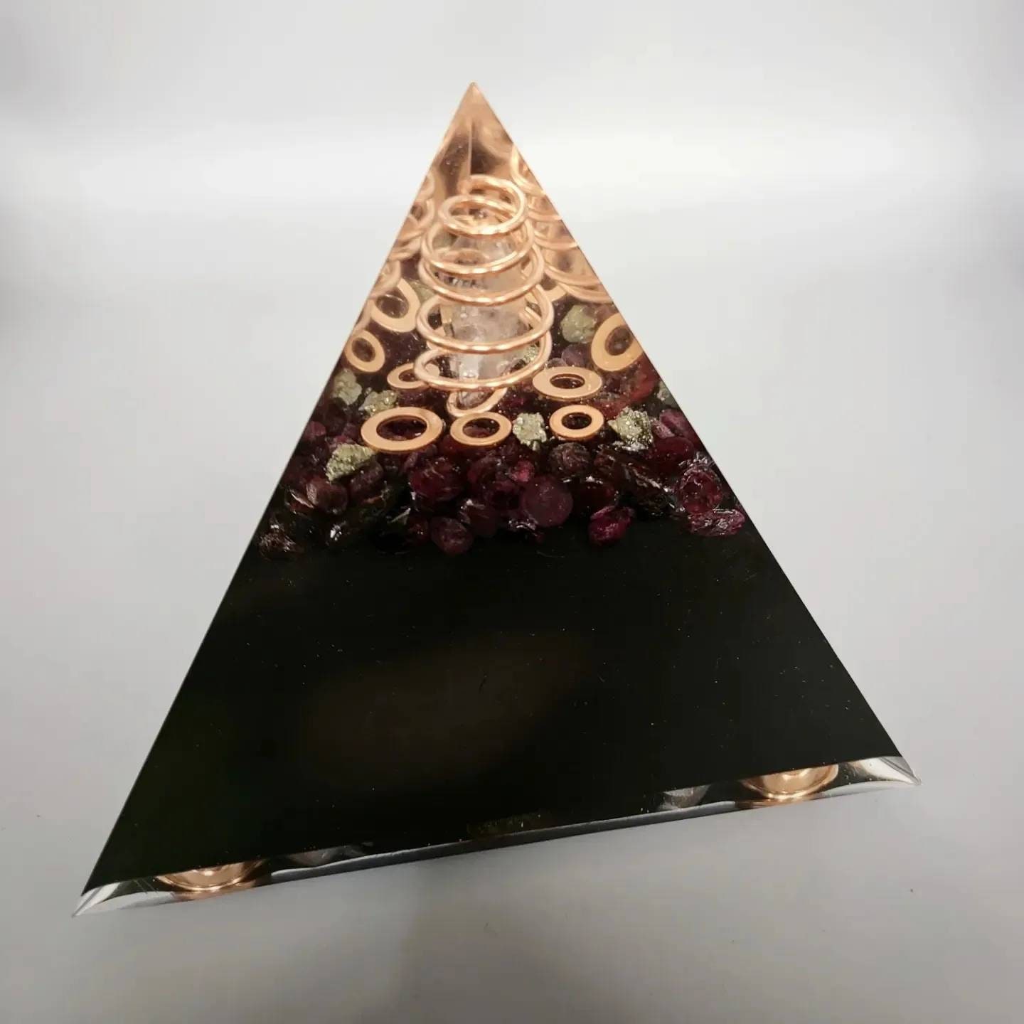 Raw Garnet Orgonite Pyramid - Etsy