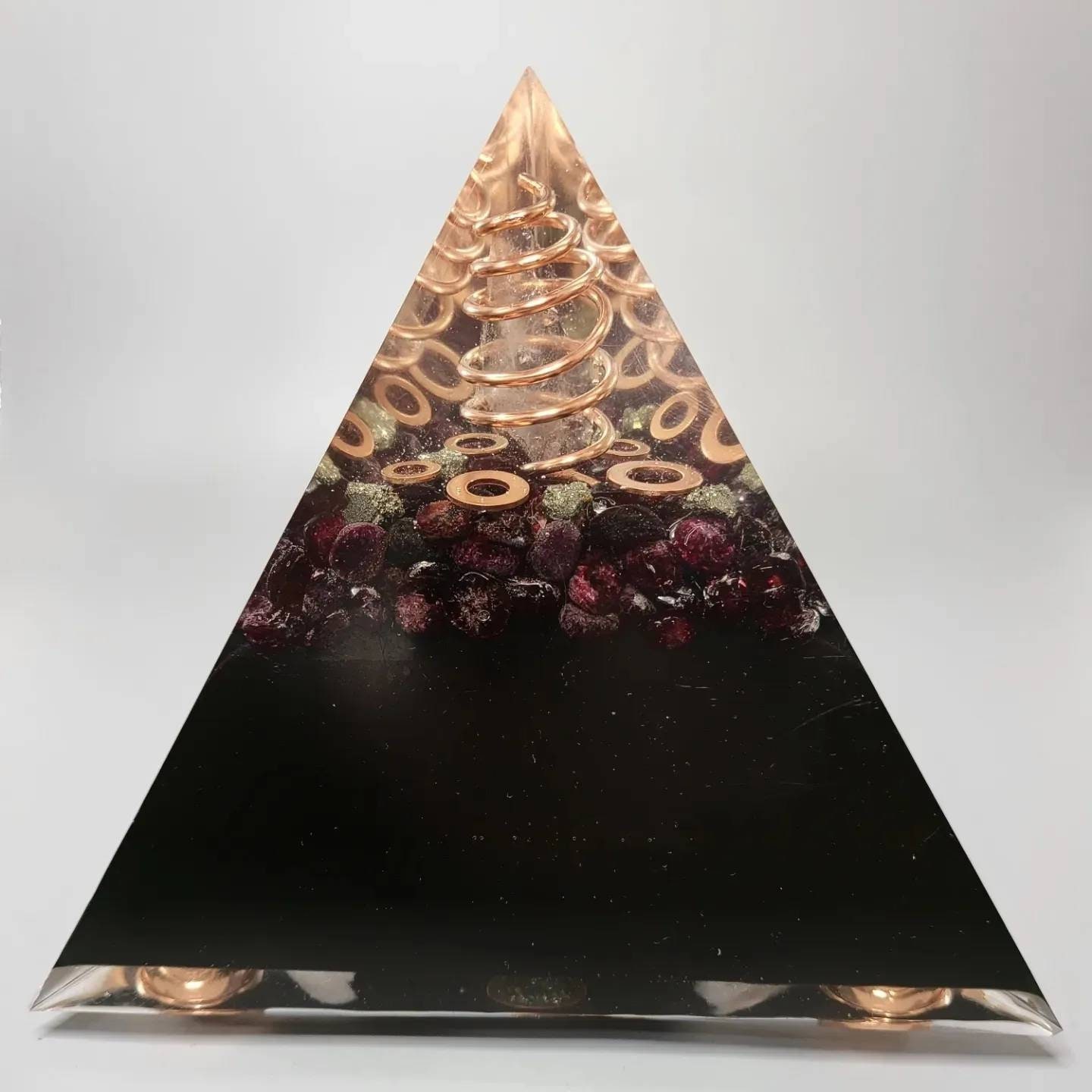 Raw Garnet Orgonite Pyramid - Etsy