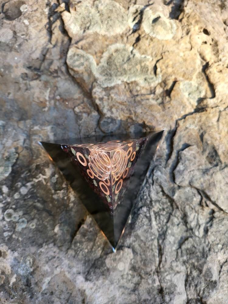 Raw Garnet Orgonite Pyramid - Etsy