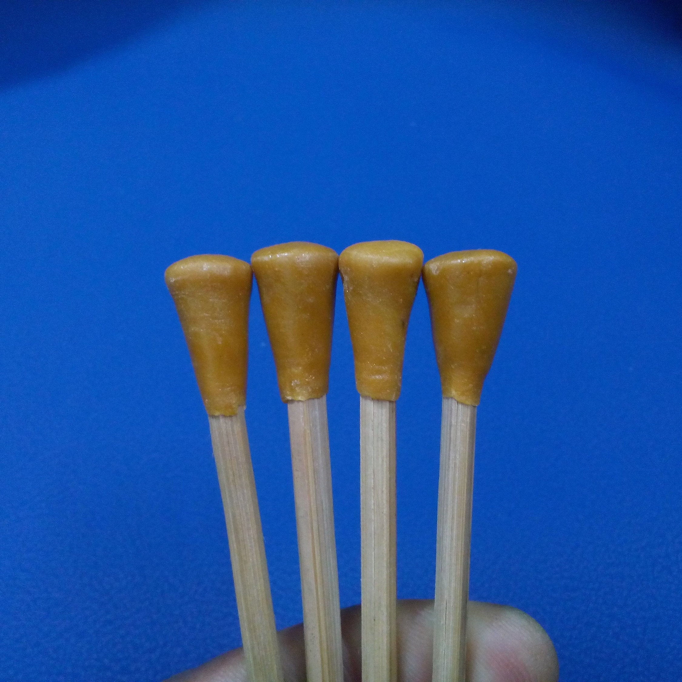 50 Piece Wooden Dop Stick With Epoxy Wax for Gemstones Cutting and ...