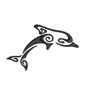 Dolphin Hawaiian Sea Fish Silhouette Polynesian Hawaii Embroidery Art ...