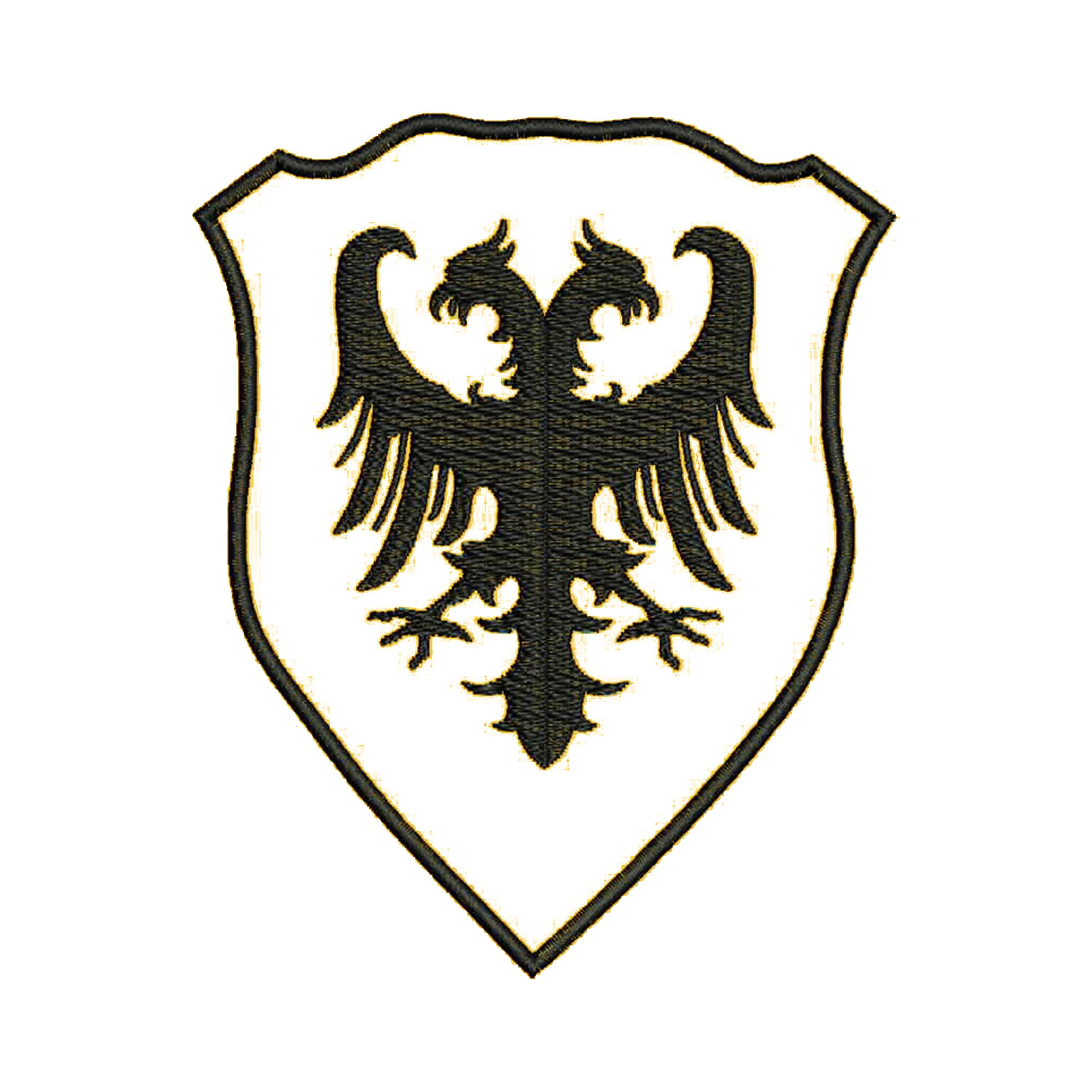 German Eagle Heraldry Embroidery Design: Medieval Bunting Flag (digital ...