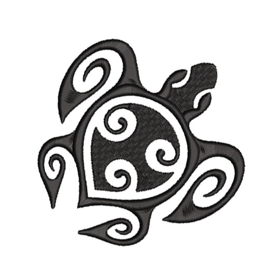 Turtle Hawaiian Flower Silhouette Tribal Polynesian Bathroom | Etsy