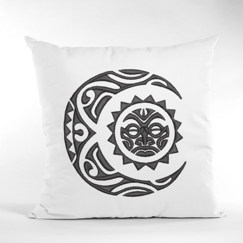 Sun Moon Stars Hawaiian Silhouette Tribal Polynesian Badge - Etsy