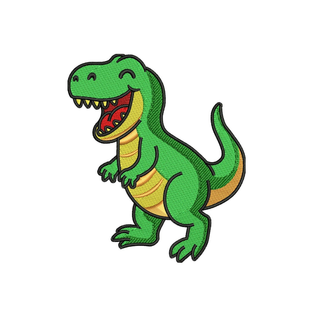 Dinosaur T-rex Happy Cute Cartoon Animal Kids Baby Toddler Children ...