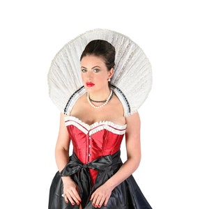 Elizabethan Cartwheel Neck Ruff , Tudor Pearl Collar Ruff , Renaissance ...