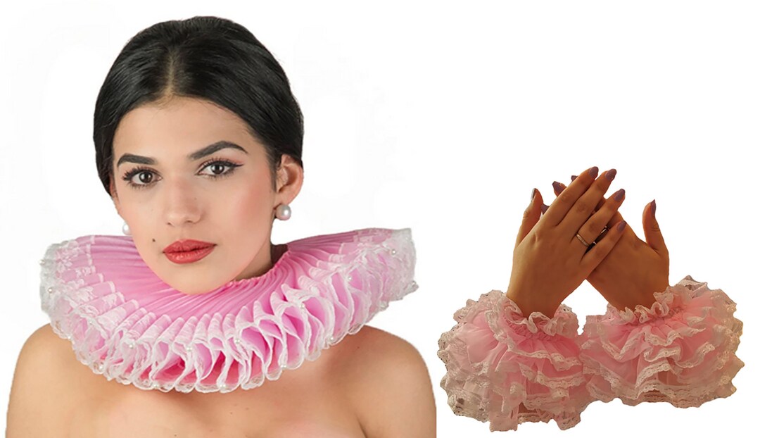 Victorian Ruffled Neck Ruff , Elizabethan Neck Ruff Medieval Tudor ...