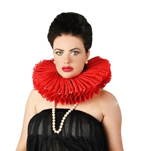 Victorian Ruffled Neck Ruff , Elizabethan Neck Ruff Medieval Tudor ...