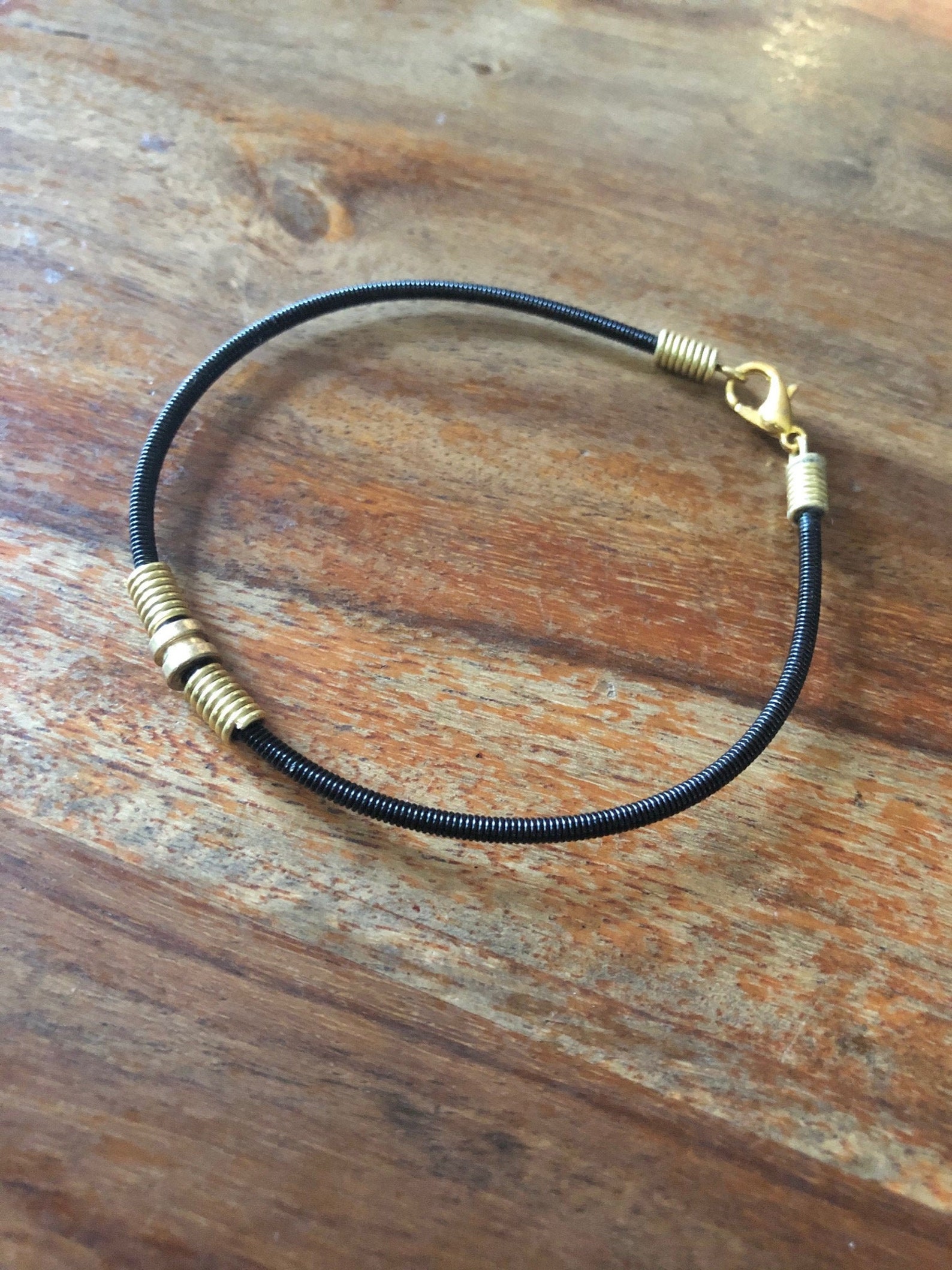 Recycled Bass Guitar String Bracelet - Satellite - Etsy