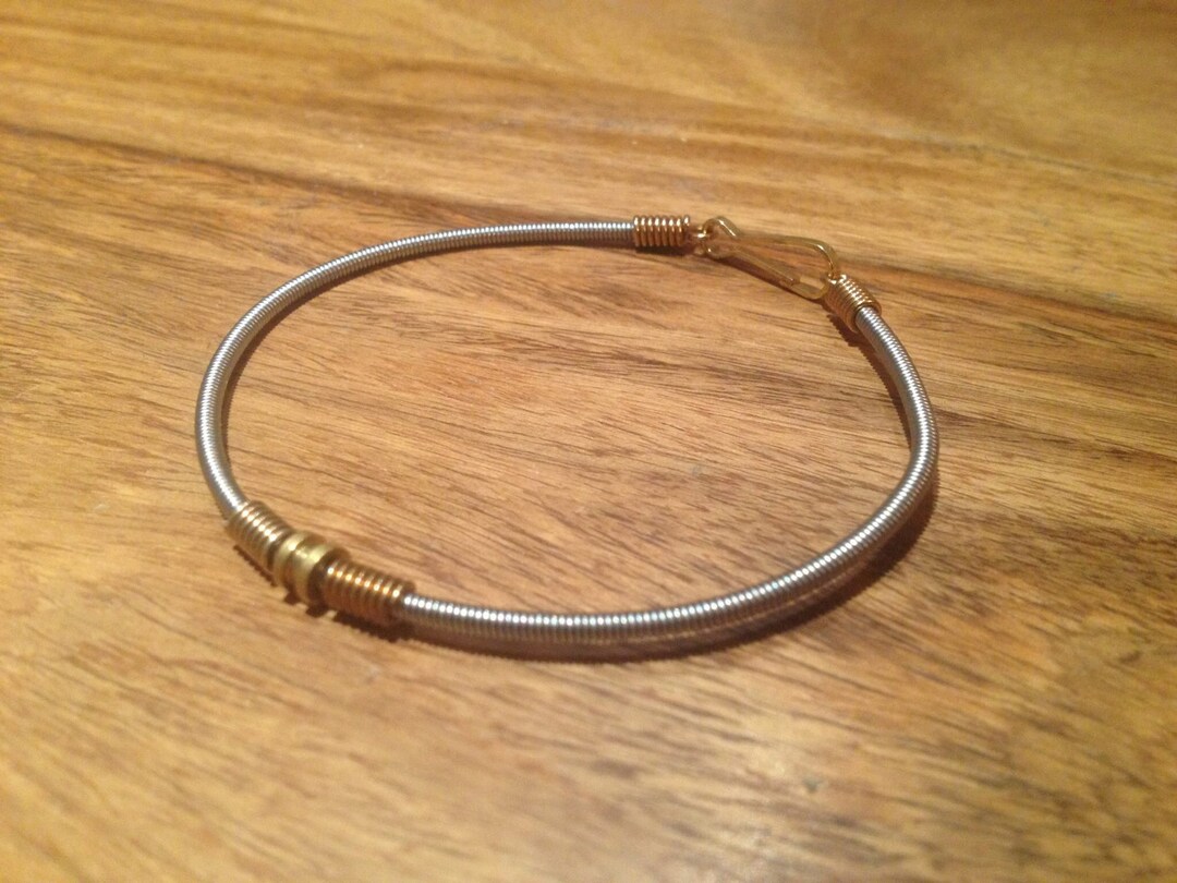 Recycled Bass Guitar String Bracelet - Satellite - Etsy
