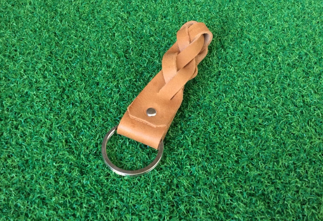 Braided Leather Keychain/leather Braided Lanyard/leather Keychain ...