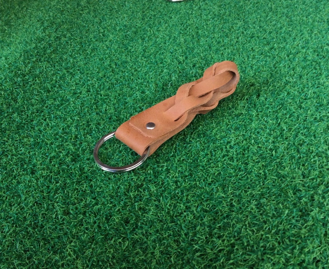 Braided Leather Keychain/leather Braided Lanyard/leather Keychain ...