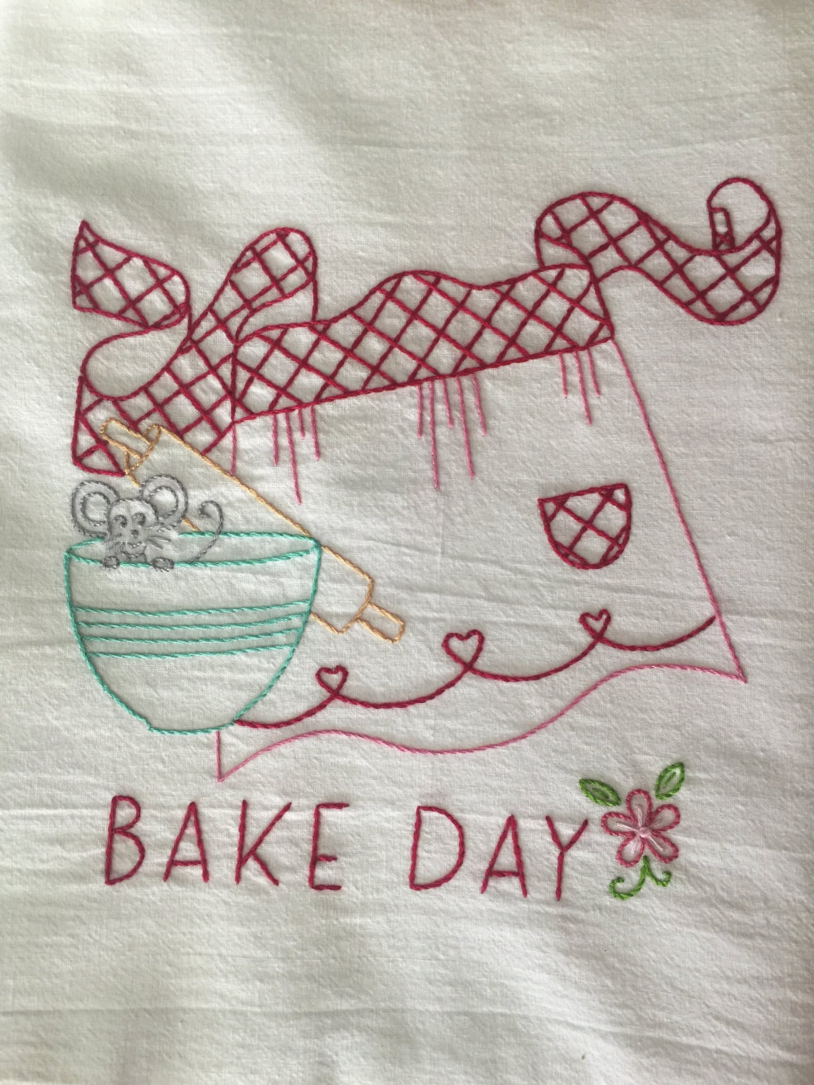 Set of 7 Hand Embroidered Kitchen Towels With Apron Days of the Week ...