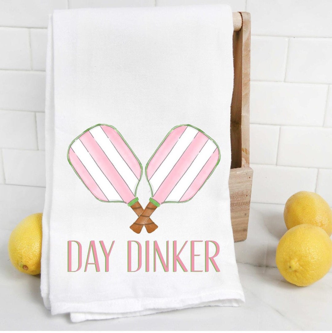 Day Dinker Pickleball Tea Towel, Pickleball Gift, Kitchen Towel - Etsy