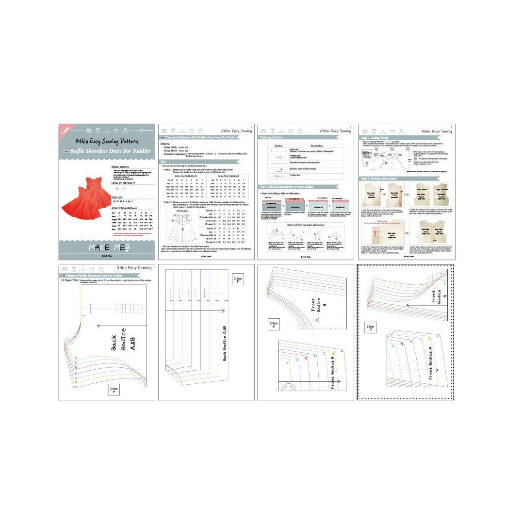 Sewing Pattern & Tutorials PDF for Toddler Infant Baby Girls - Etsy